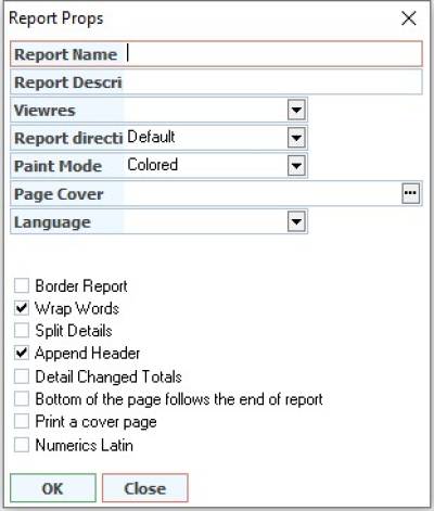 Report Properties [ويكي الحلول المبتكرة - CS ERP Wiki]